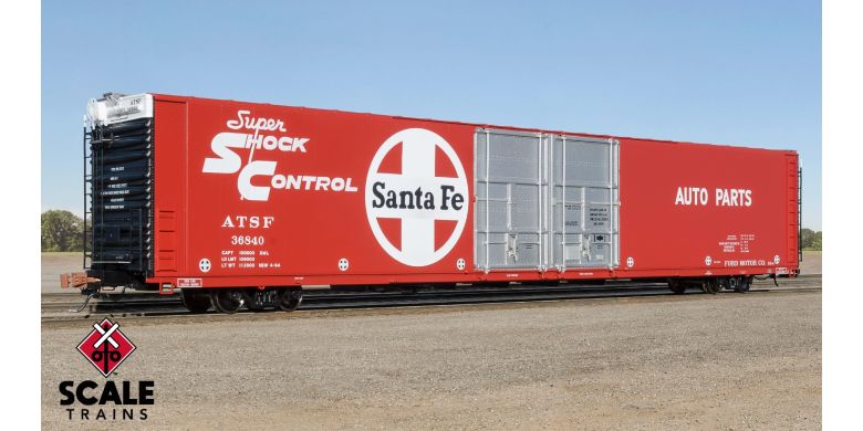 Scale Trains 39043 HO, 86' Auto Parts Box Car, ATSF, 36845 – House of ...